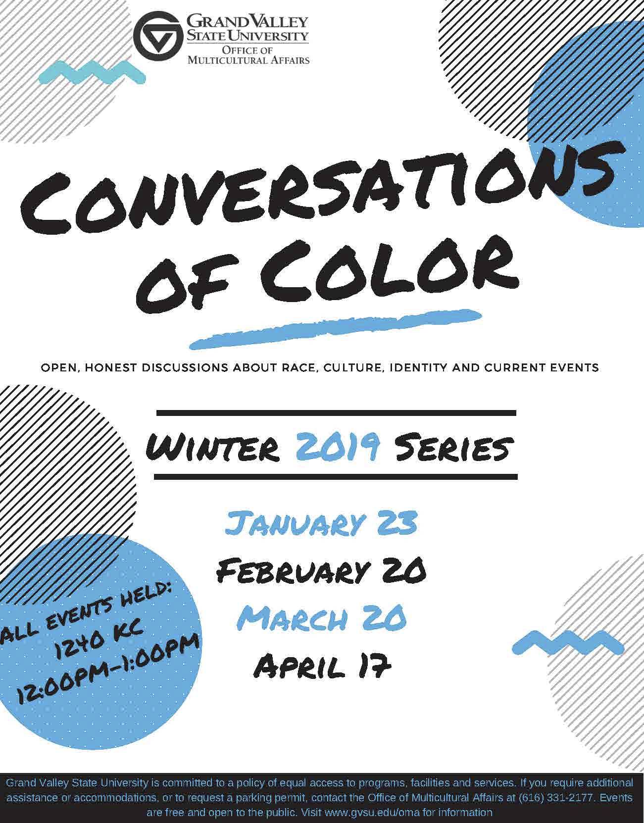 Conversations of Color Dialogue Series - Multicultural Affairs - Grand ...