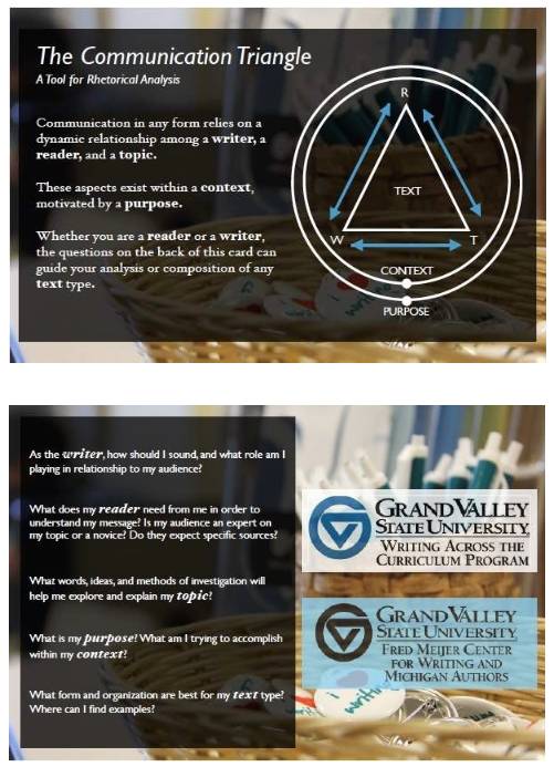 The Communication Triangle - Fred Meijer Center for Writing & Michigan ...