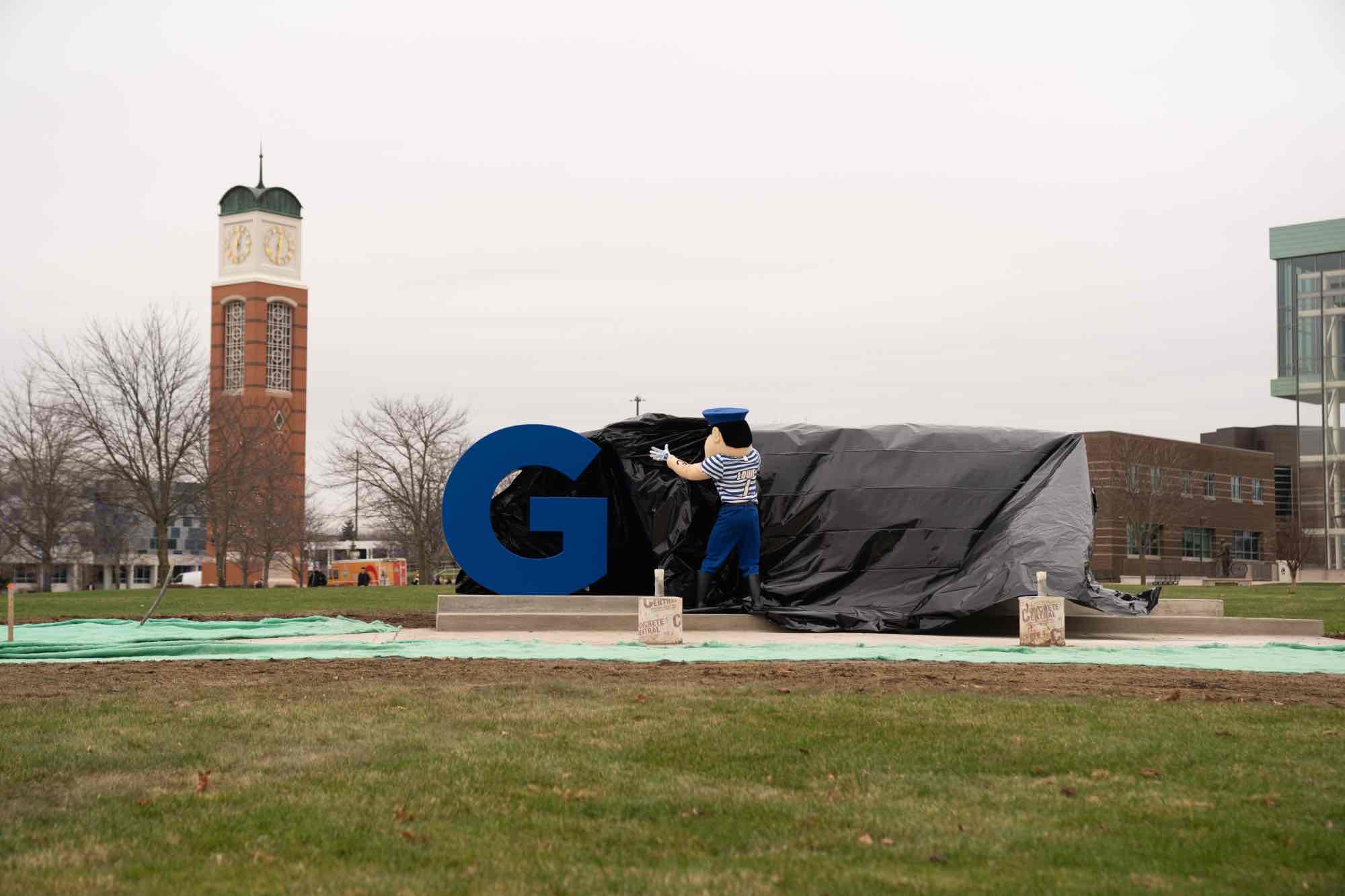 Laker Letters unveiled as new icon, rallying point in Allendale - GVNext