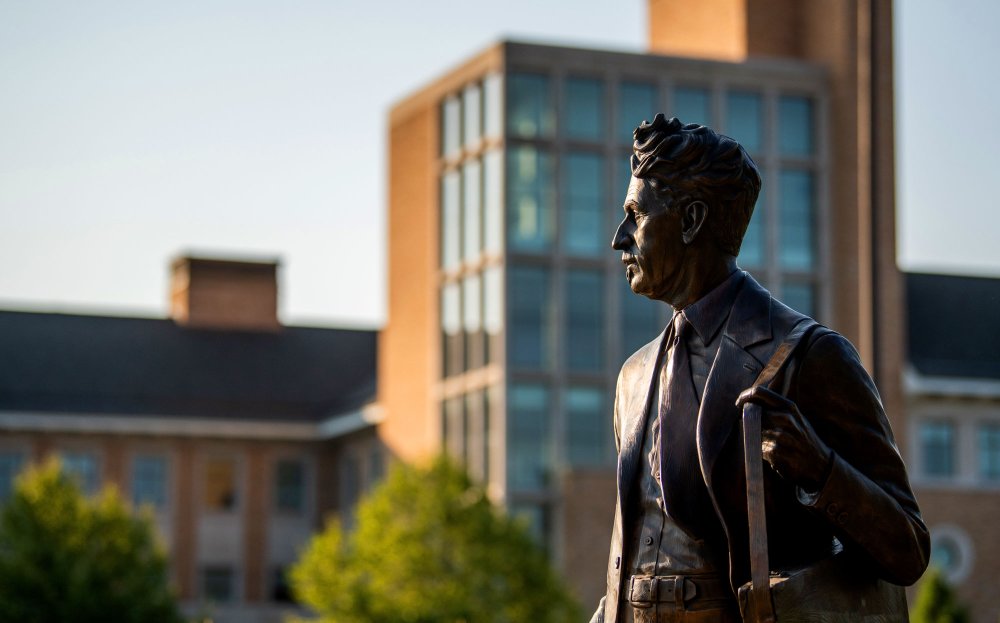 New sculpture of Mathias Alten on GVSU campus to include augmented ...