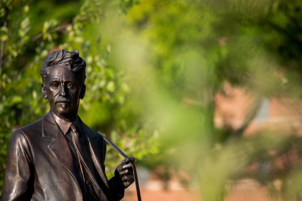 New sculpture of Mathias Alten on GVSU campus to include augmented ...