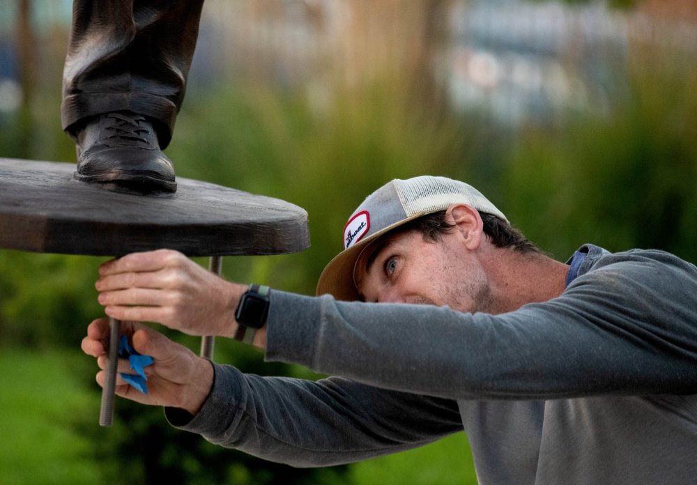 New sculpture of Mathias Alten on GVSU campus to include augmented ...